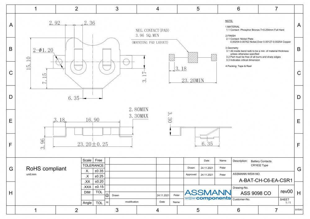 A-BAT-CH-C1-EA-GSP1 technical drawing preview