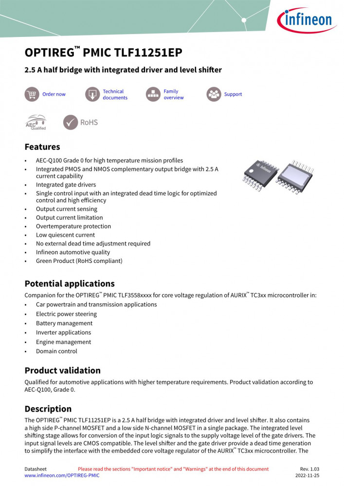TLF11251EP datasheet page 1