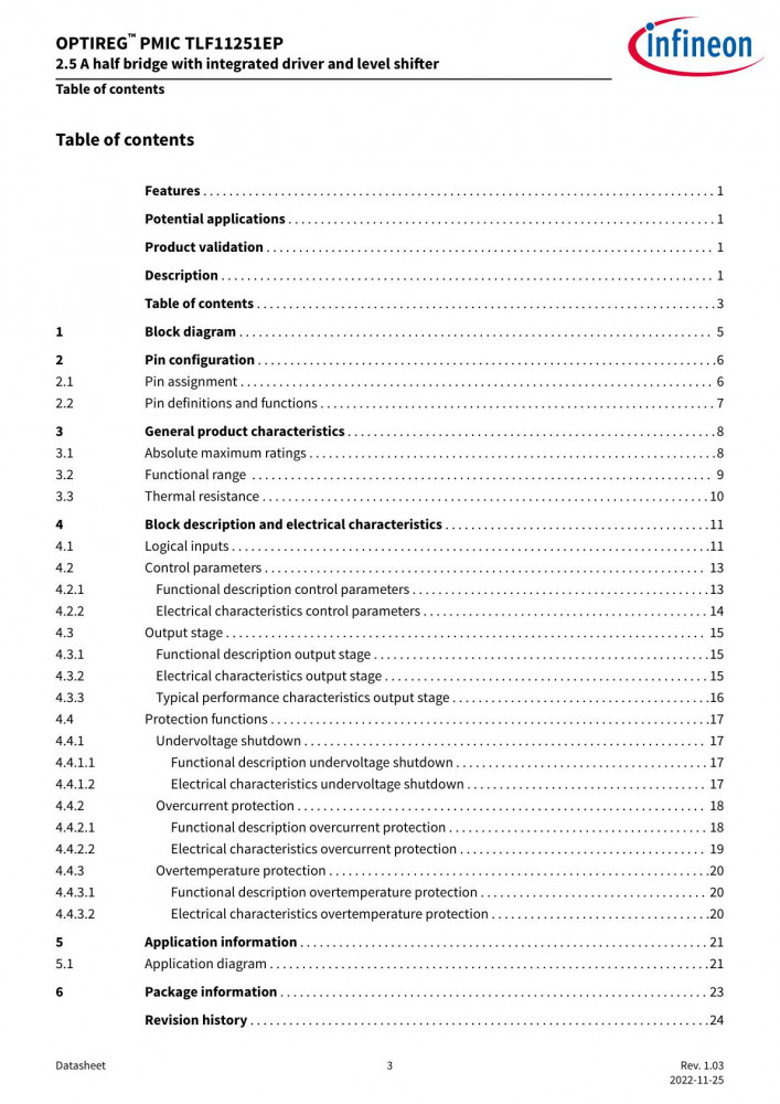 TLF11251EP datasheet page 3