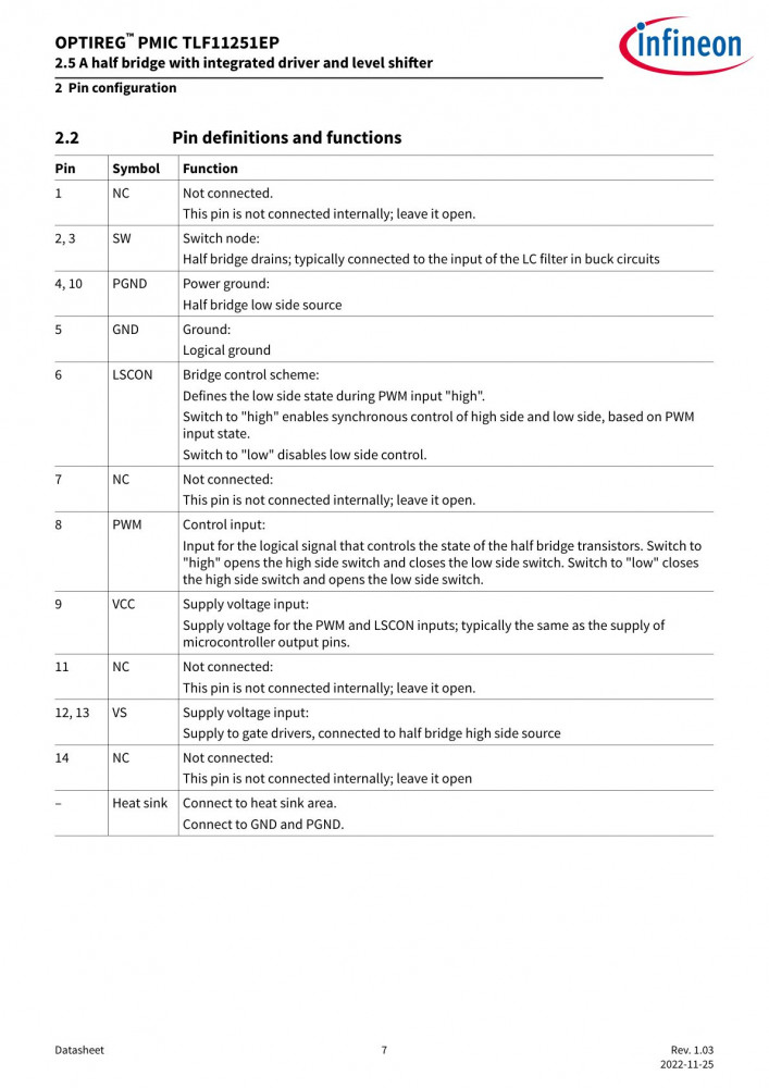 TLF11251EP datasheet page 7