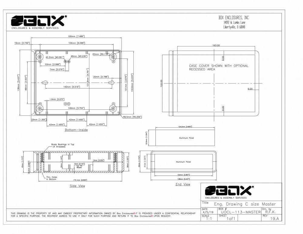 UOCL-113 manufacturer engineering drawing image