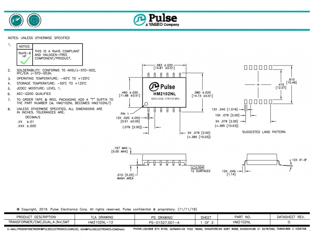 HM2102NLT datasheet page 1