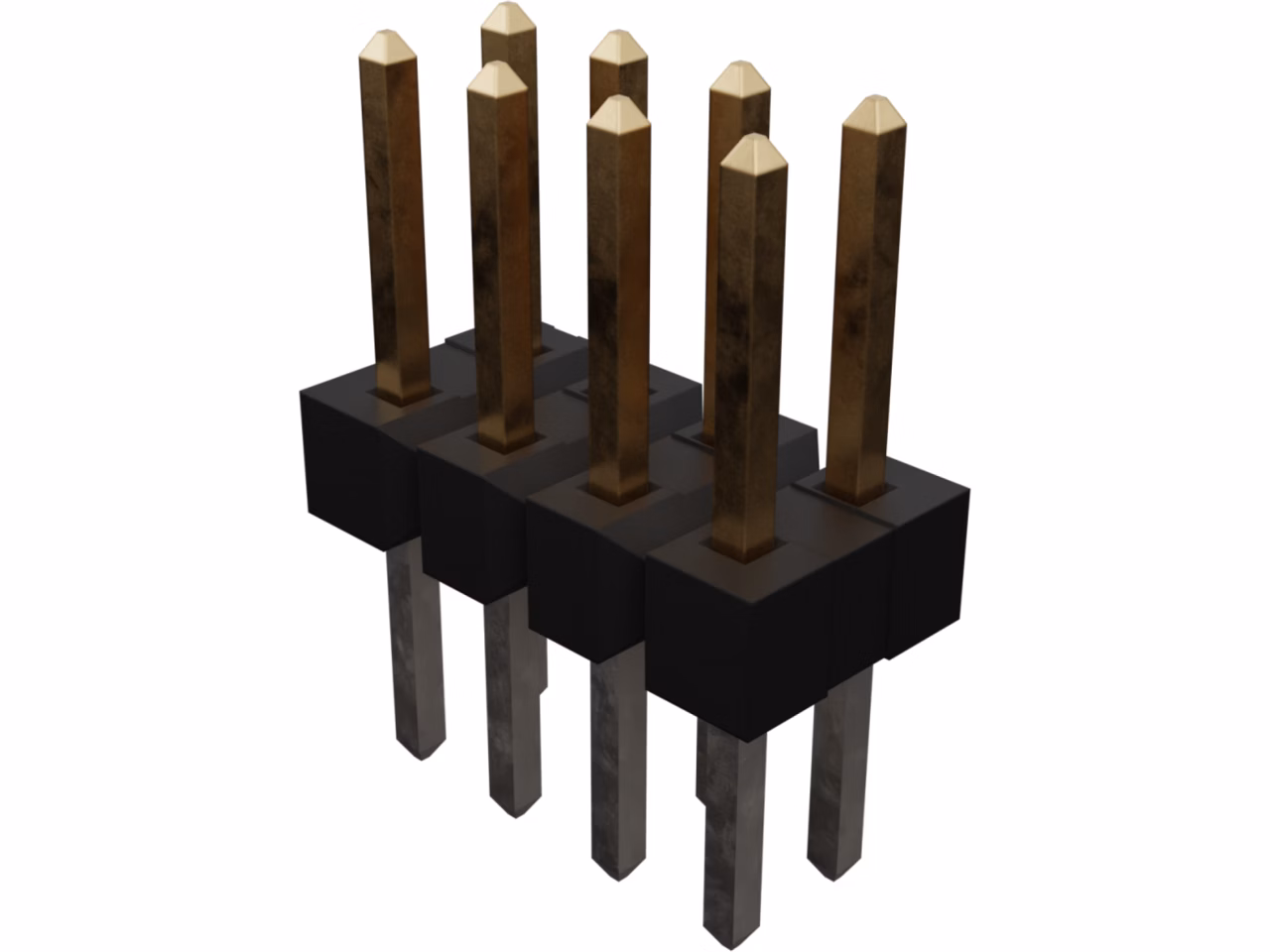 C-Grid Header, 2.54mm Pitch, Through Hole, Dual Row, Vertical, 8 Circuits, 0.38µm Gold (Au) Plating, Tray Packaging, Lead-Free for sale