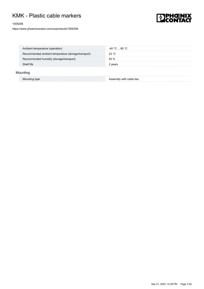 Phoenix Contact 1005208 documentation page 3