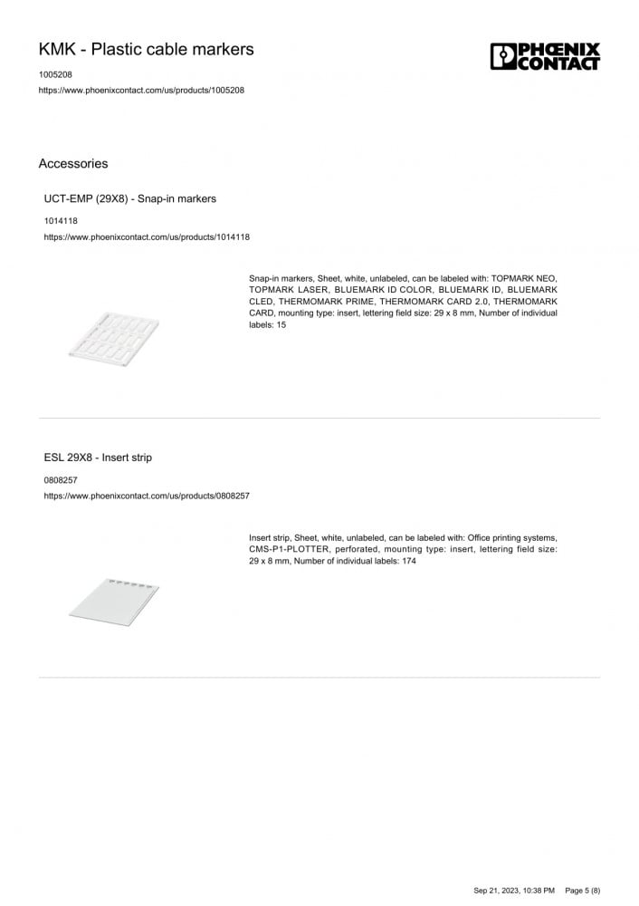 Phoenix Contact 1005208 documentation page 5