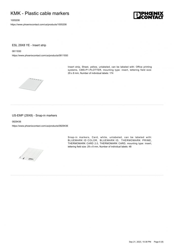 Phoenix Contact 1005208 documentation page 6