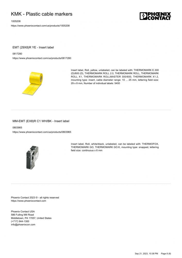 Phoenix Contact 1005208 documentation page 8