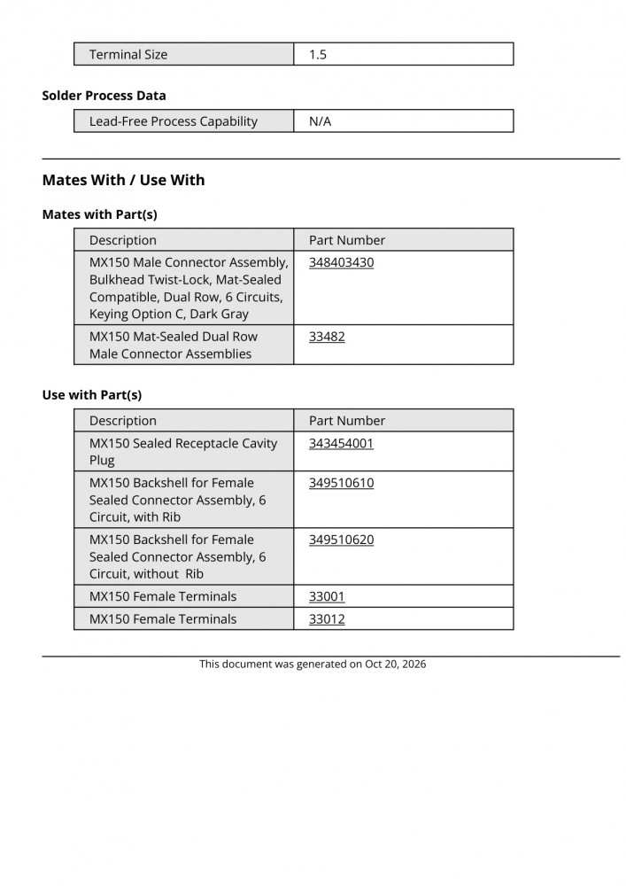 MOLEX 334720668 product document preview, page 3
