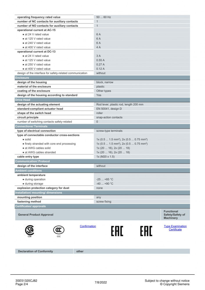 3SE51320CJ82 datasheet page 2