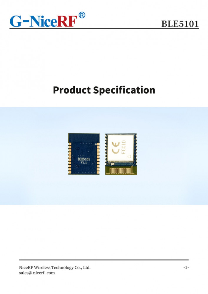 BLE5101 datasheet page 1