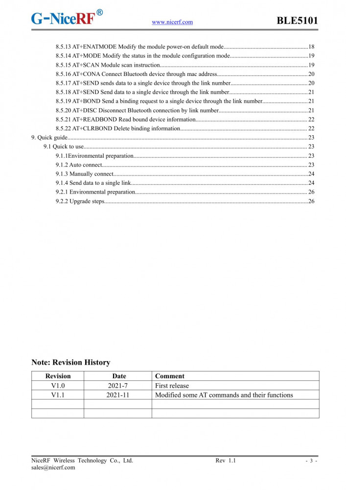 BLE5101 datasheet page 3