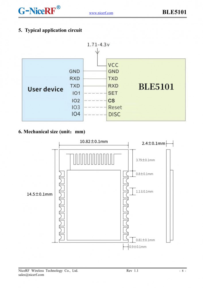 BLE5101 datasheet page 8