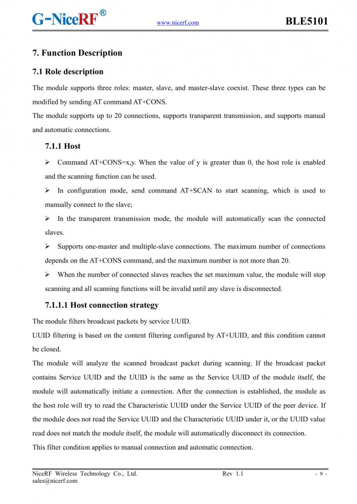 BLE5101 datasheet page 9