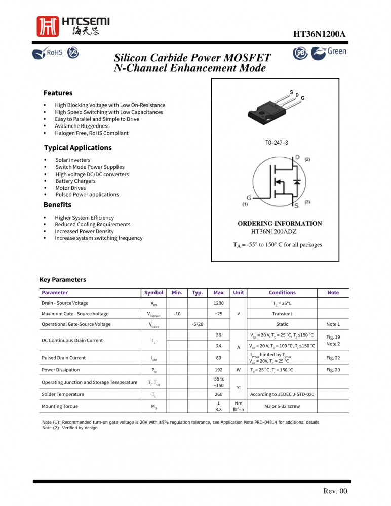 HT36N1200ADZ datasheet page 1