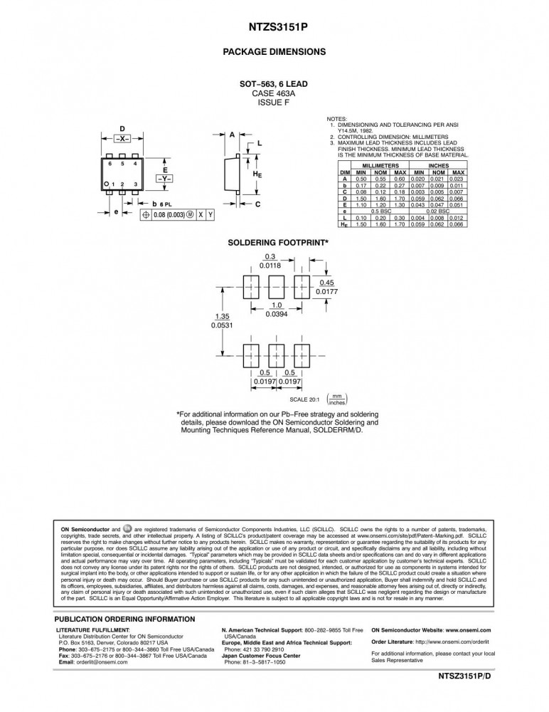 NTZS3151PT1G datasheet page 5
