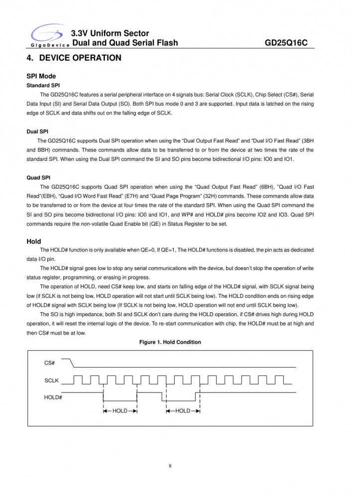 GD25Q16C datasheet page 8