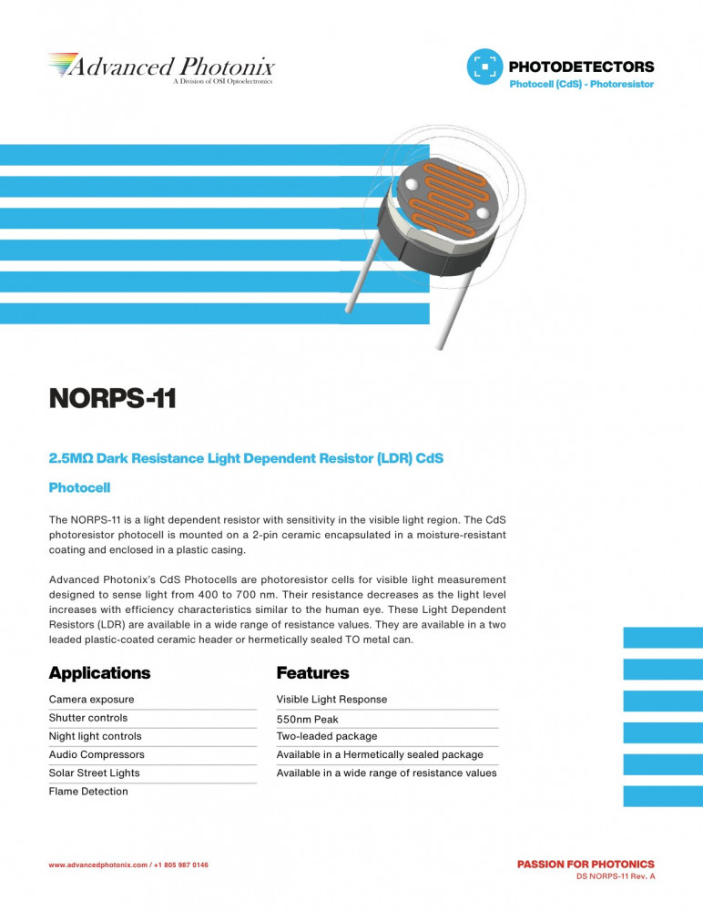 NORPS-11 datasheet page 1