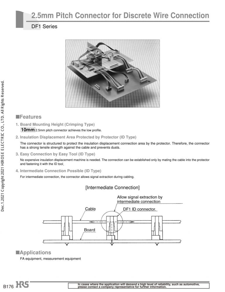 HRS DF1 datasheet page 1