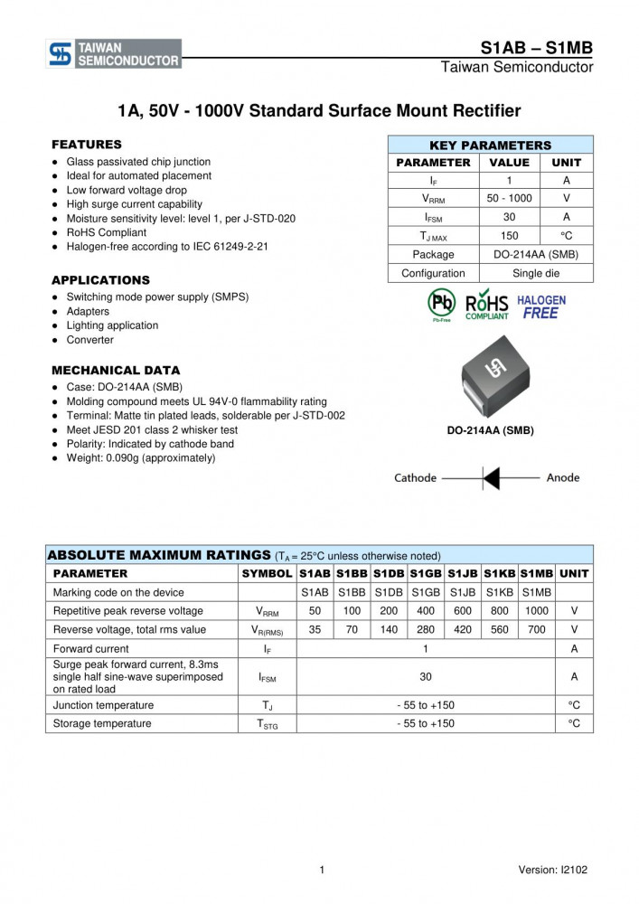 S1BB technical document page 1