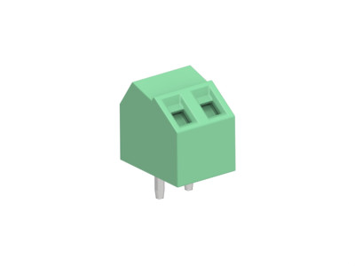 3.81mm Pitch Eurostyle 55° Wire Entry Fixed Mount PCB Terminal Block, 2 Circuits for sale