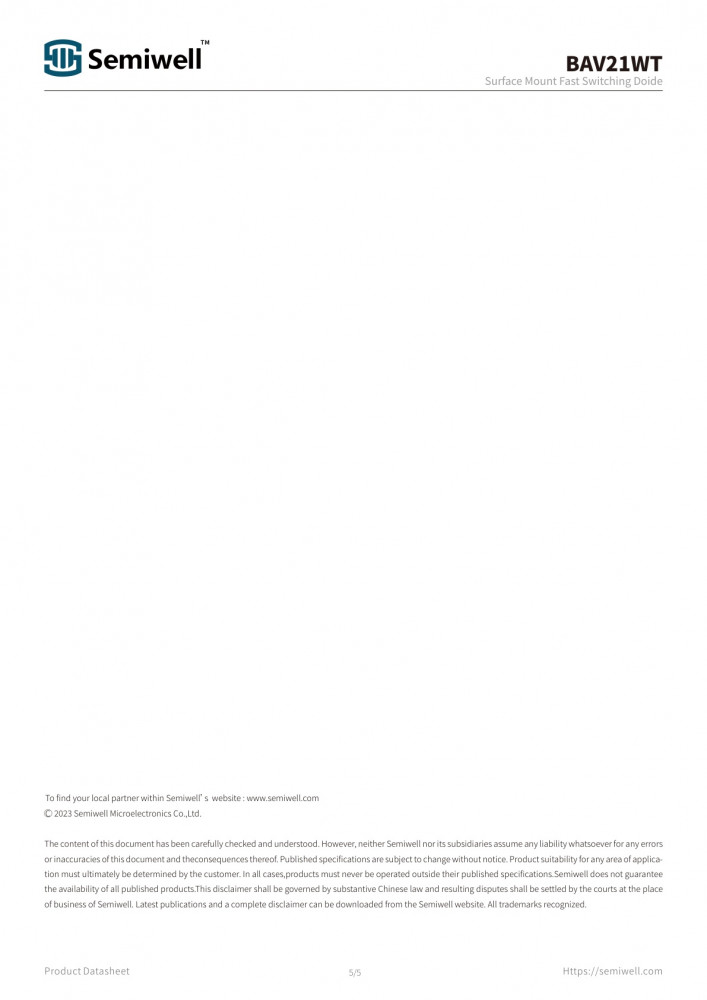 BAV21WT technical document page 5