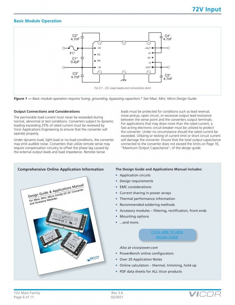 VICOR V72A36C400BL document page 6
