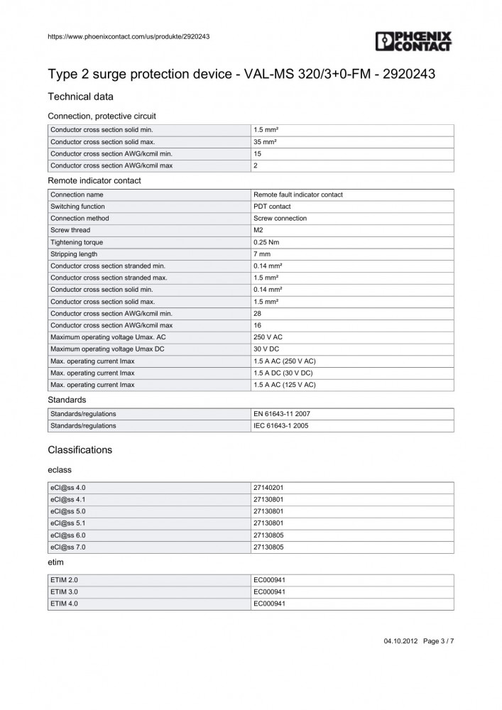 Phoenix Contact 2920243 product documentation page 3
