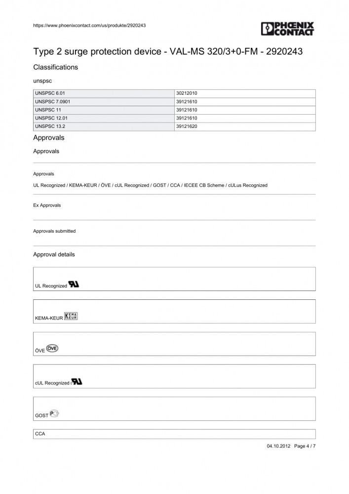 Phoenix Contact 2920243 product documentation page 4