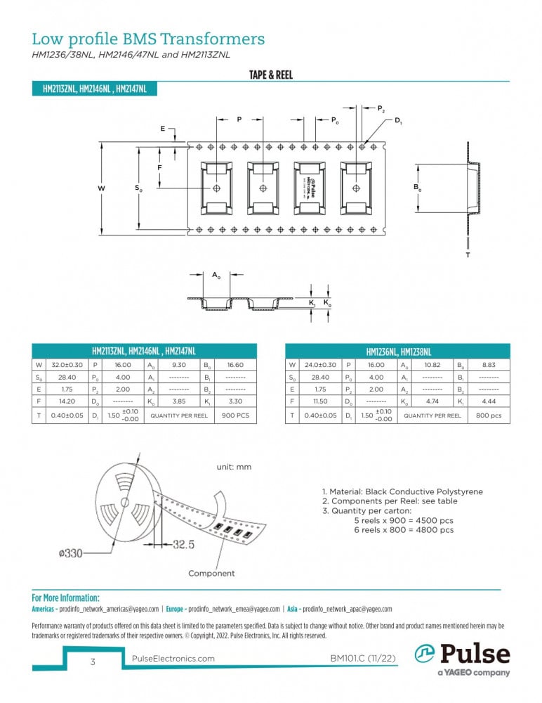HM2147NL datasheet page 3