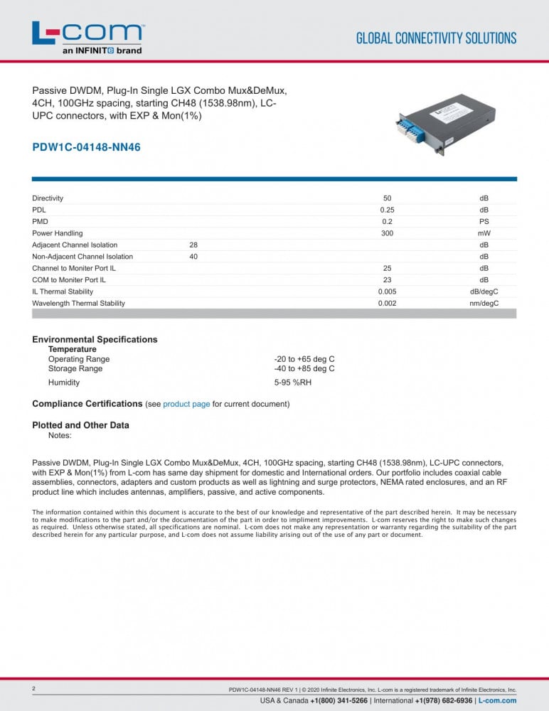 PDW1C-04148-NN46 datasheet page 2