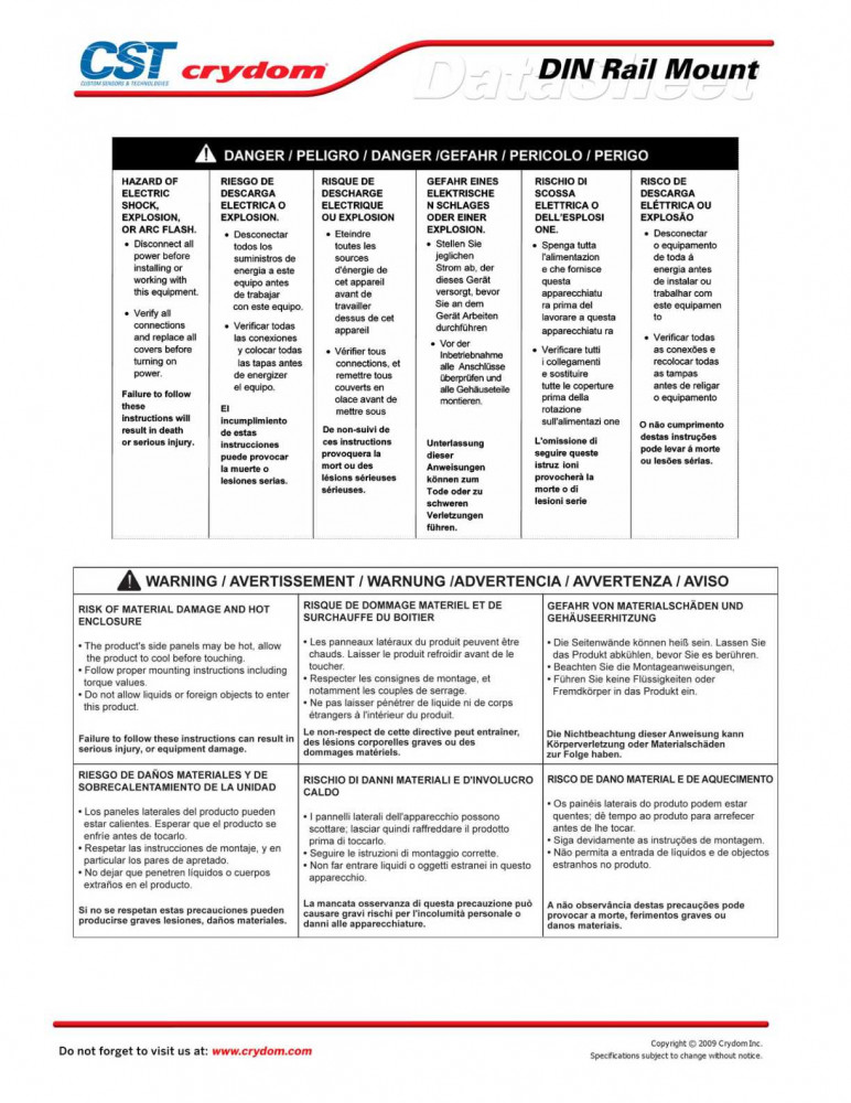 Sensata DRSCN Series document page 3