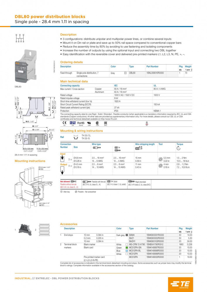 TE Connectivity DBL125-3 document page 8