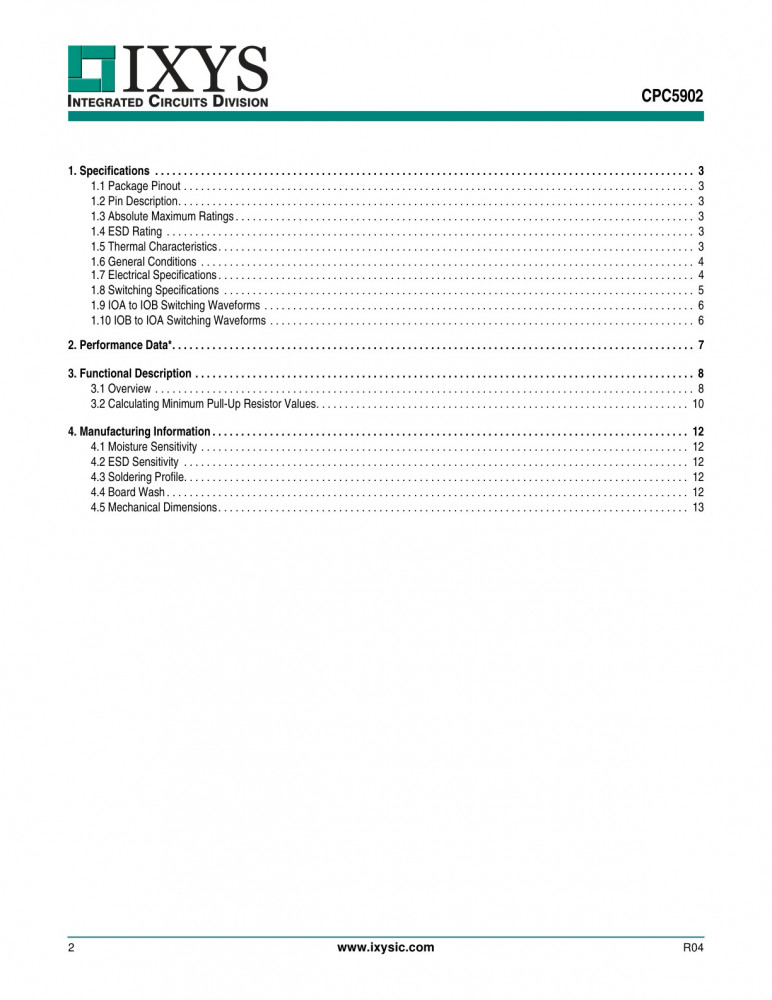 CPC5902 datasheet page 2