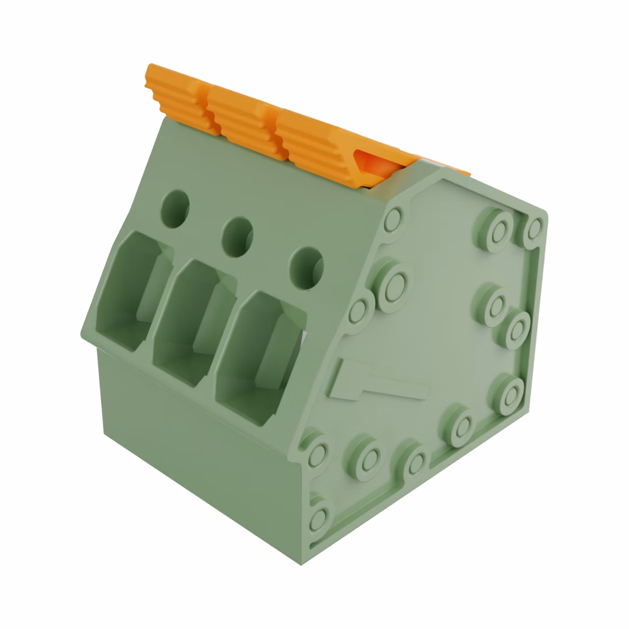 5.00mm Pitch Lever Activated Fixed Mount PCB Terminal Block, 35° Wire Entry, 3 Circuits for sale