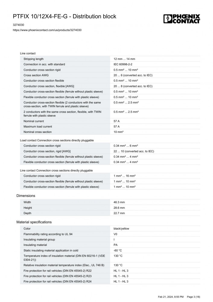 Phoenix Contact 3274030 technical document page 3