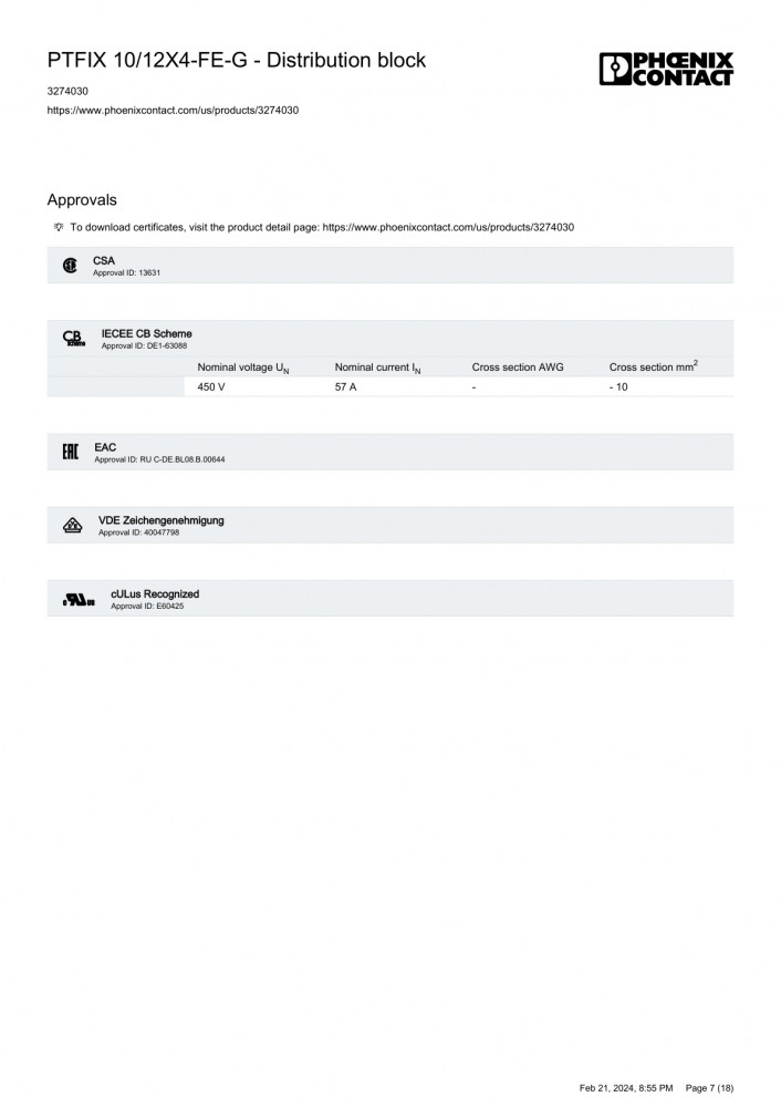 Phoenix Contact 3274030 technical document page 7