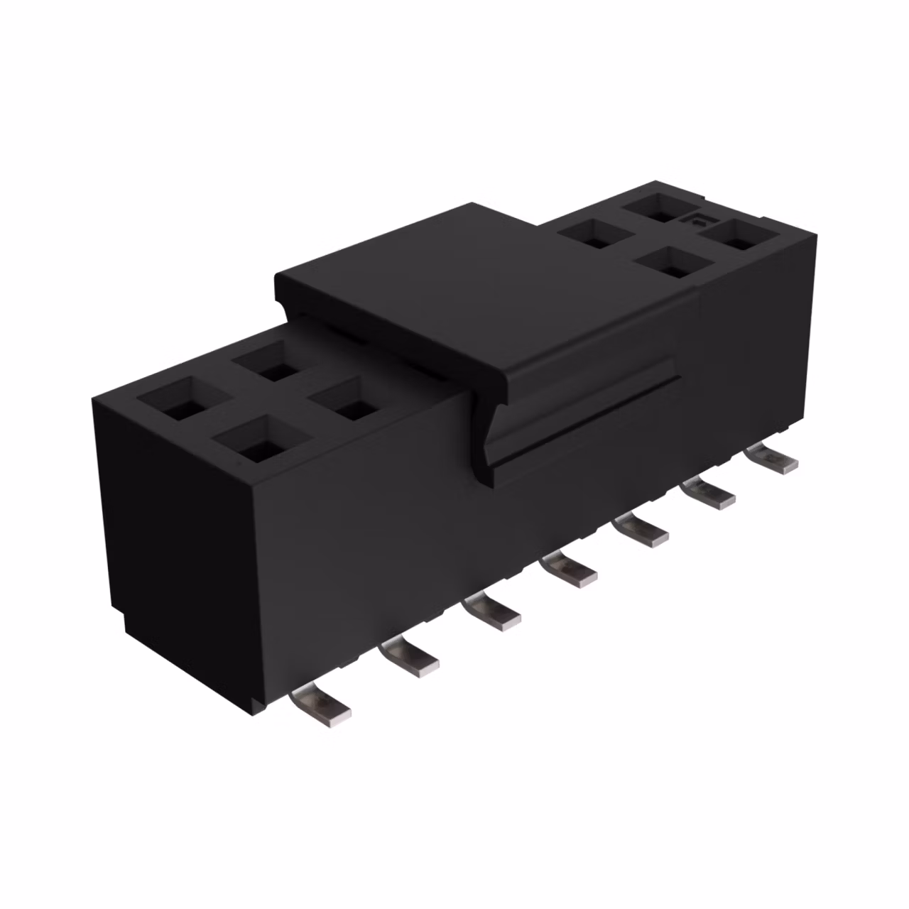 Milli-Grid Receptacle, Surface Mount, Vertical, Top Entry, with Plastic Pegs, without Cap, Tube, 2.50µm Tin (Sn) Plating, 12 Circuits, Lead-Free