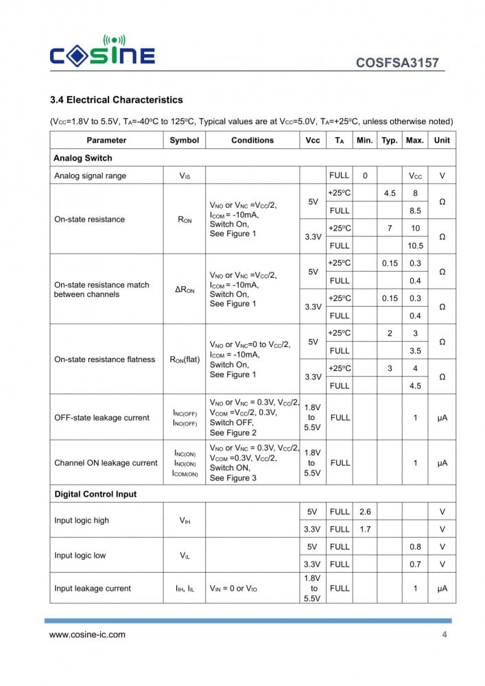 COSFSA3157ST datasheet page 4