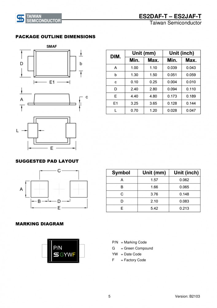 ES2DAF-T datasheet page 5