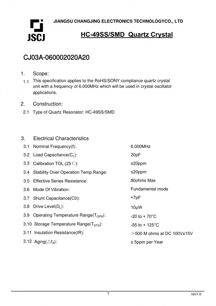 CJ03A-060002020A20 product specification page 2