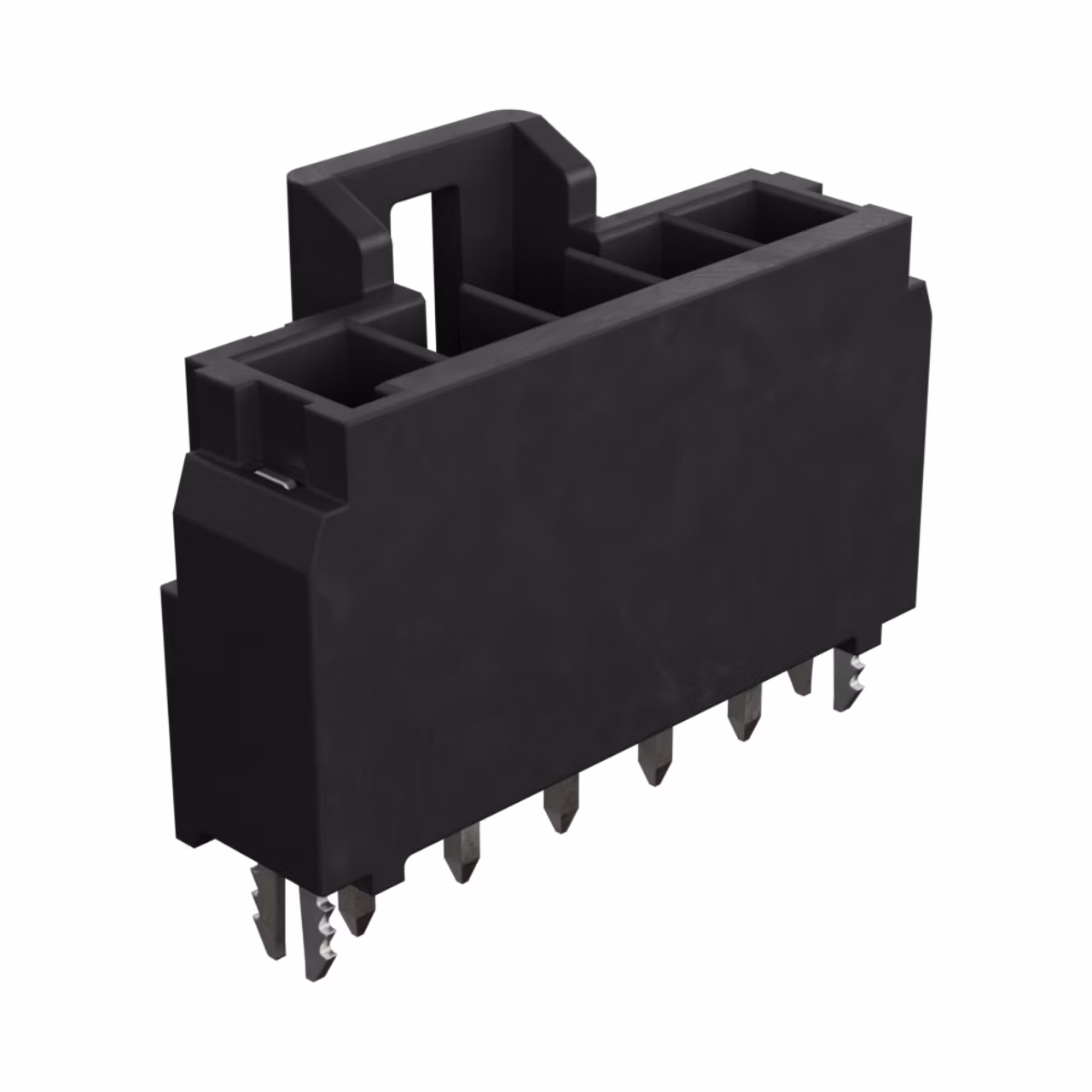 Ultra-Fit Vertical Header, 3.50mm Pitch, Single Row, 5 Circuits, with Solder Clips, 0.76µm Gold (Au) Plating, Glow-Wire Capable, Black for sale