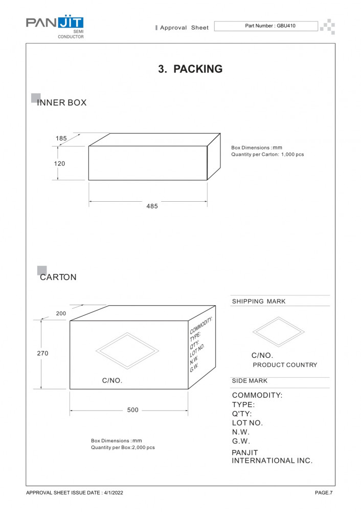PANJIT GBU410 datasheet page 7