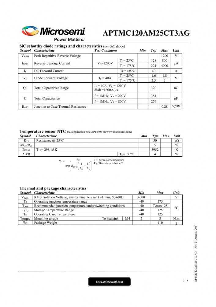 APTMC120AM25CT3AG datasheet page 3