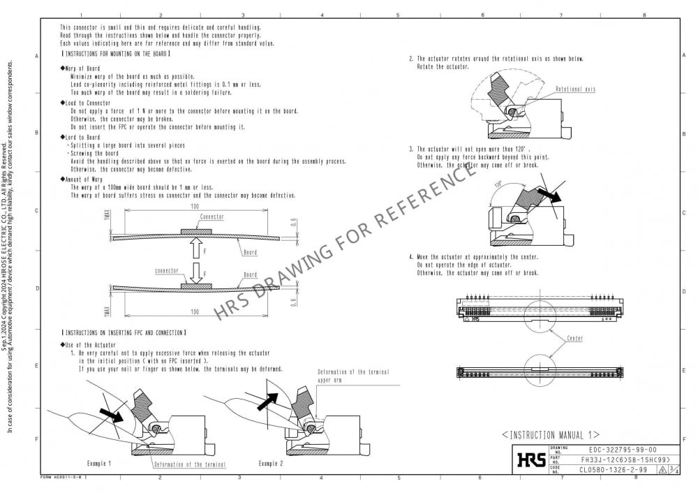 HRS FH33J-12(6)SB-1SH(99) instruction page 1