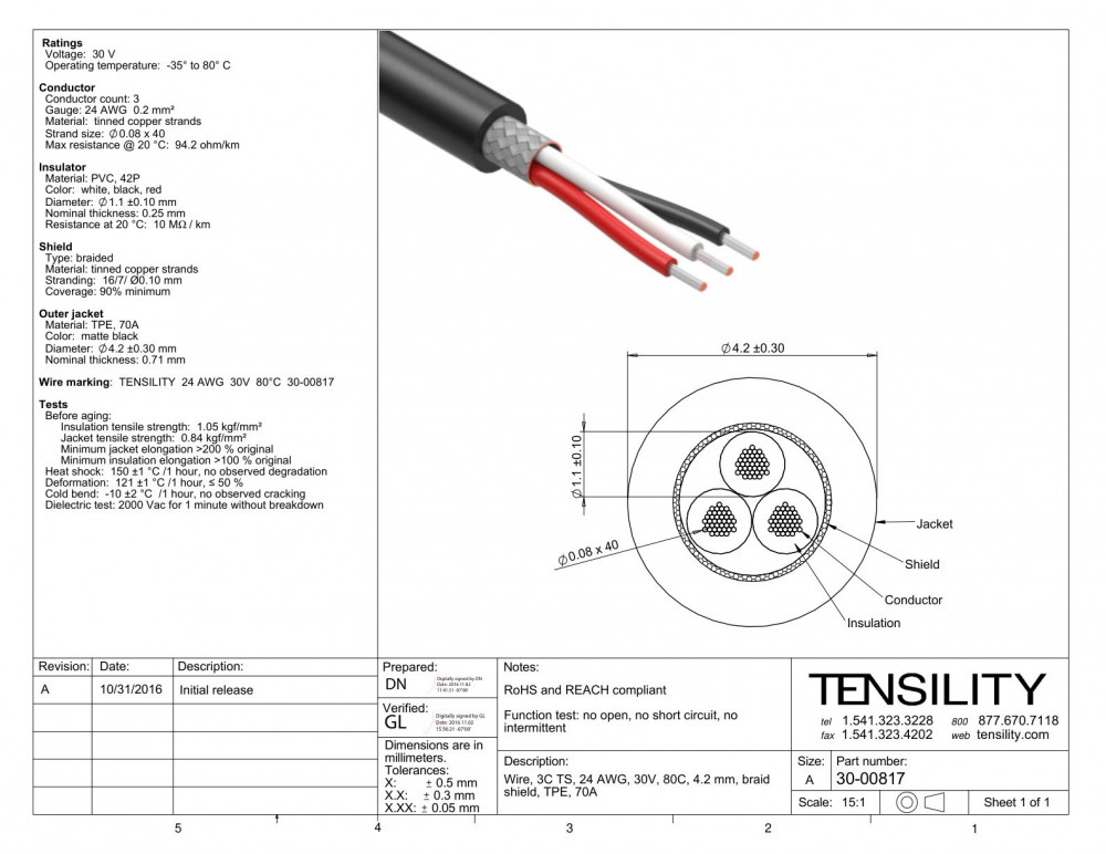 Tensility International 30-00817 product drawing
