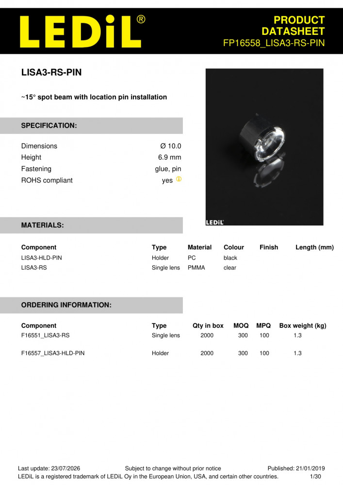 LISA3-RS-PIN document page 1