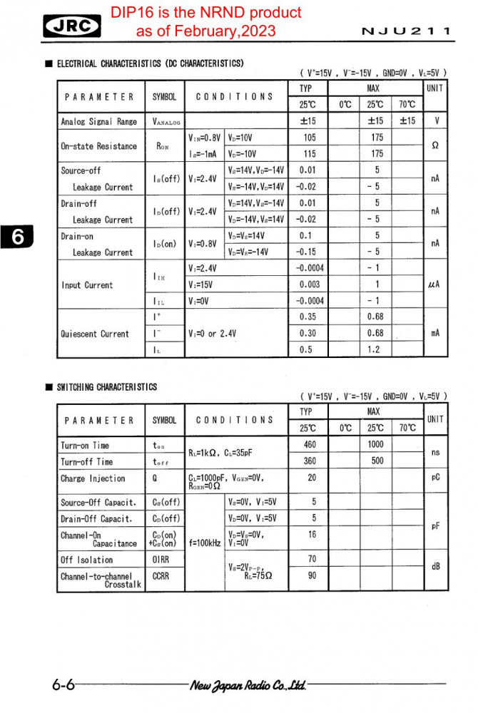 NJU211 technical document page 3