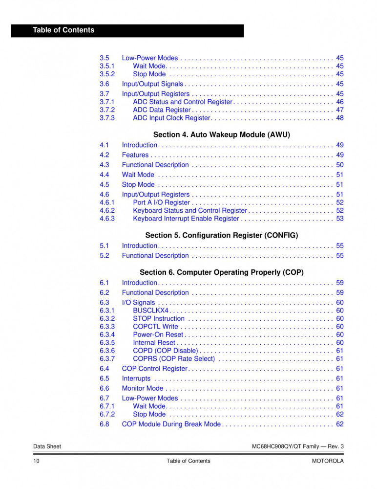 MC68HC908QY/QT datasheet page 10