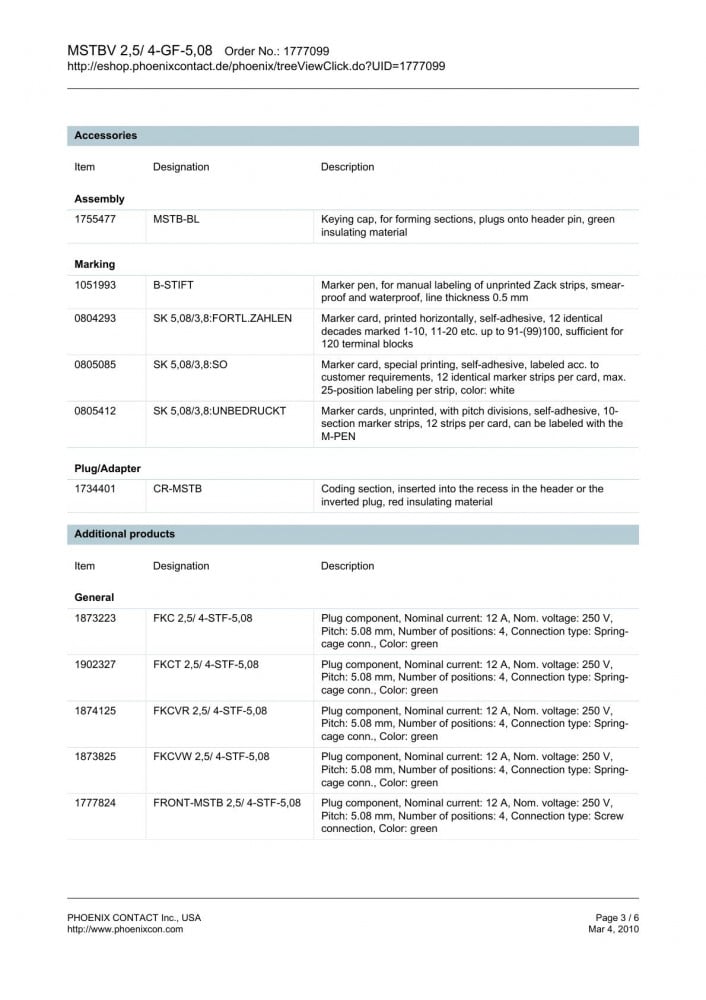Phoenix Contact 1777099 datasheet page 3