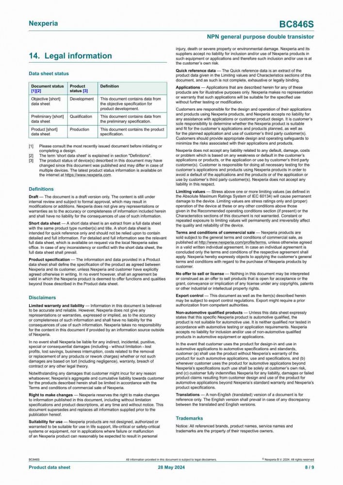 BC846S datasheet page 8
